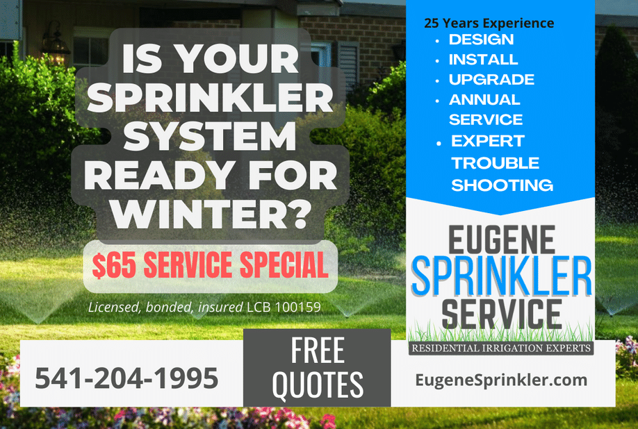 Winterize Your Back Flow Device - Eugene Sprinkler Service